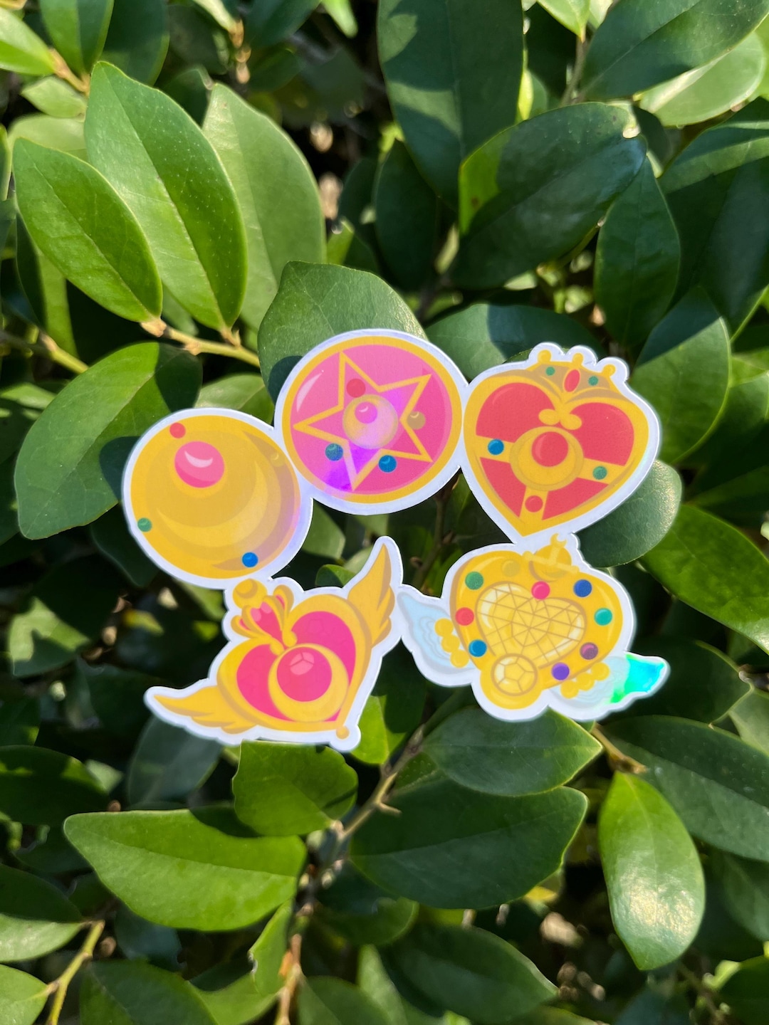 Holographic Sailor Moon Transformation Compact Sticker, Stickers for ...