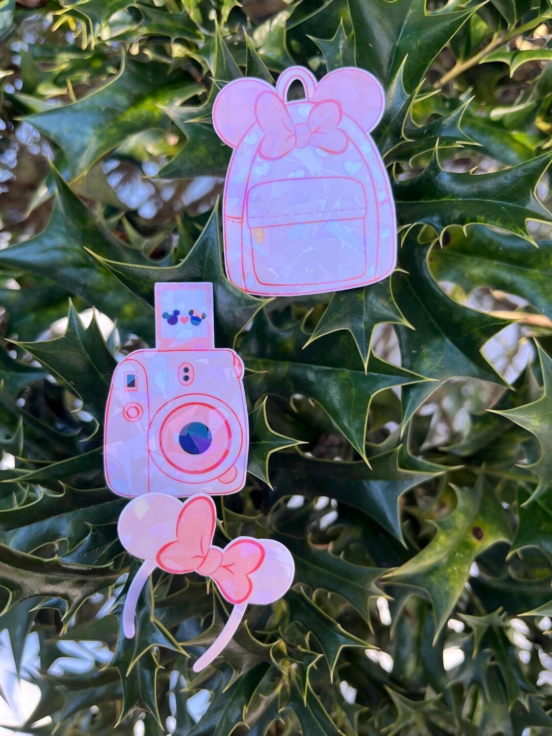 Holographic Valentine Mouse Park Sticker Pack, Decals for Laptop and ...