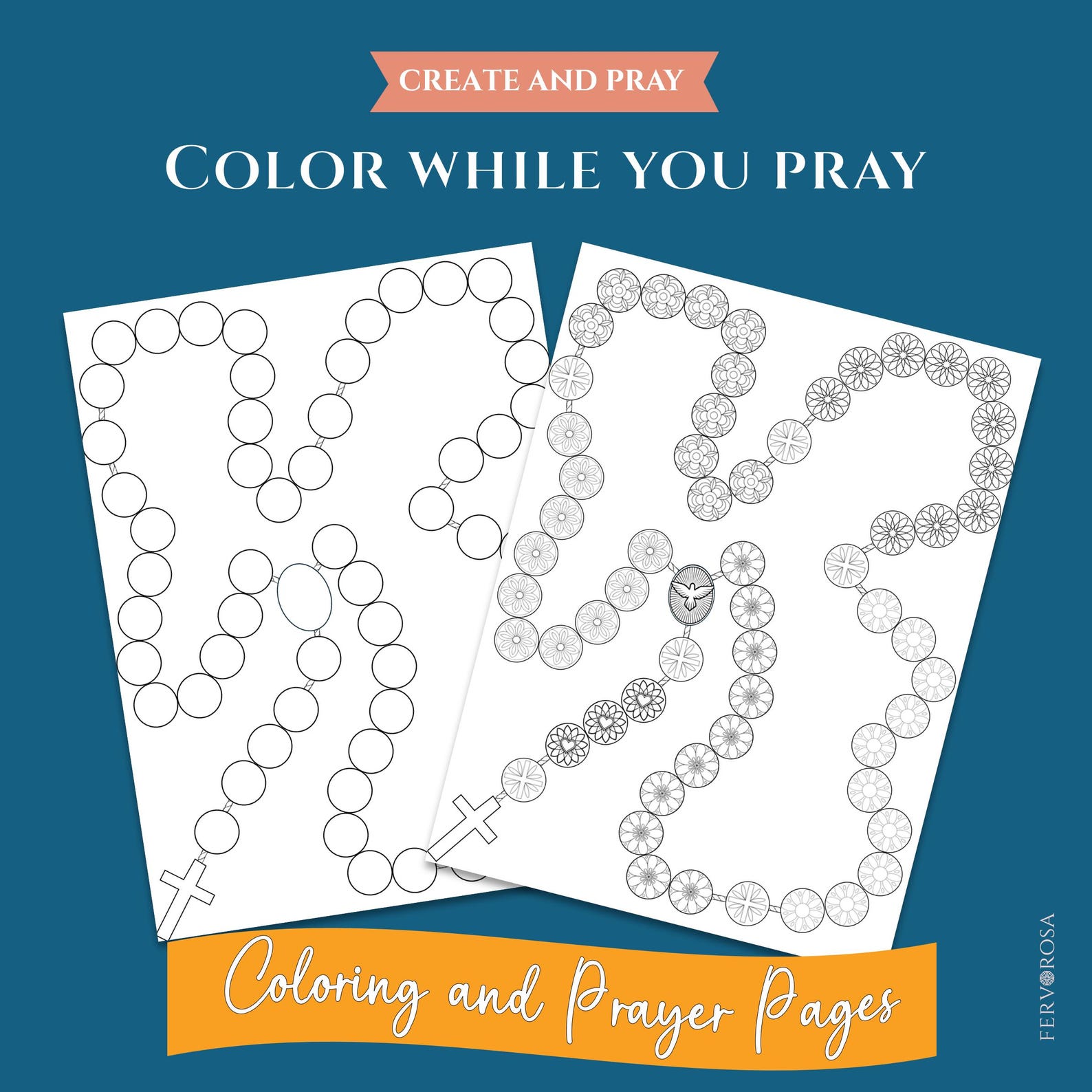 Rosary Coloring Pages for Praying | Downloadable PDF | Catholic ...