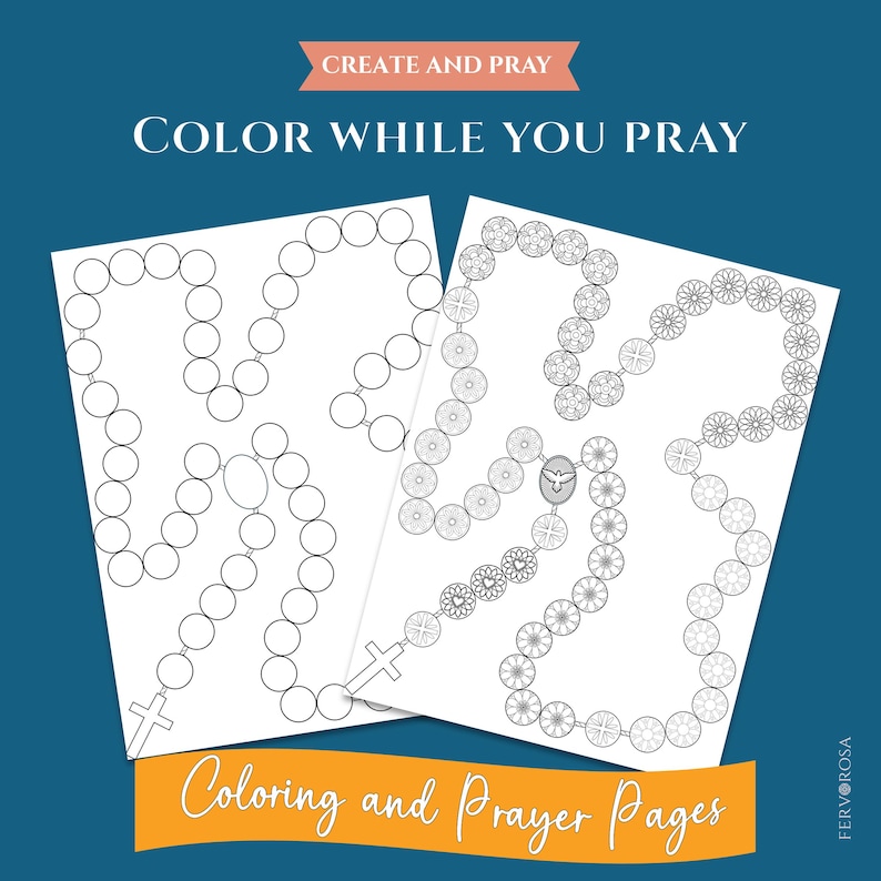 Rosary Coloring Pages for Praying | Downloadable PDF | Catholic ...