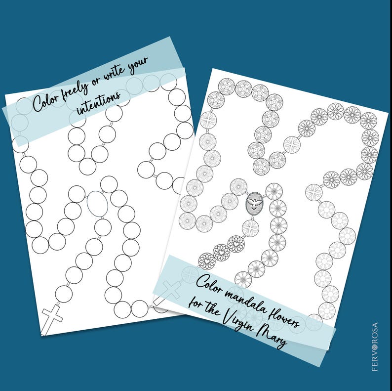Rosary Coloring Pages for Praying | Downloadable PDF | Catholic ...