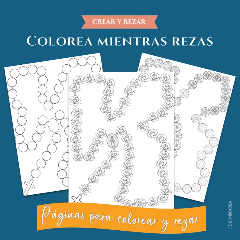 Rosary Coloring Pages Virgin Mary Prayer Meditation Catholic Rosary ...