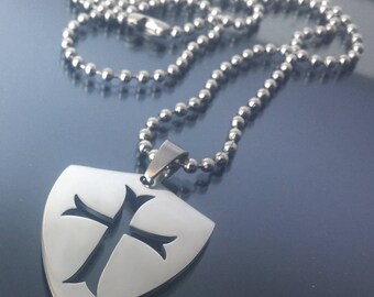 Templar Cross Necklace - Etsy
