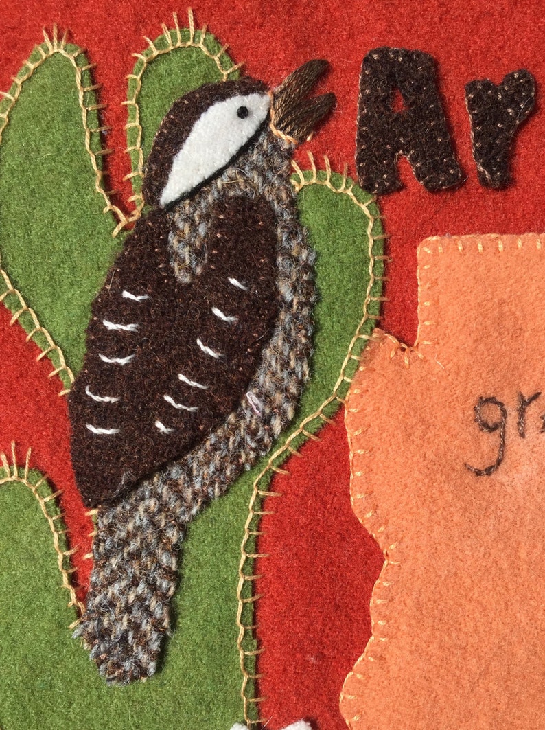Arizona Wool Felt Block Digital Pattern - United States Quilt - Etsy