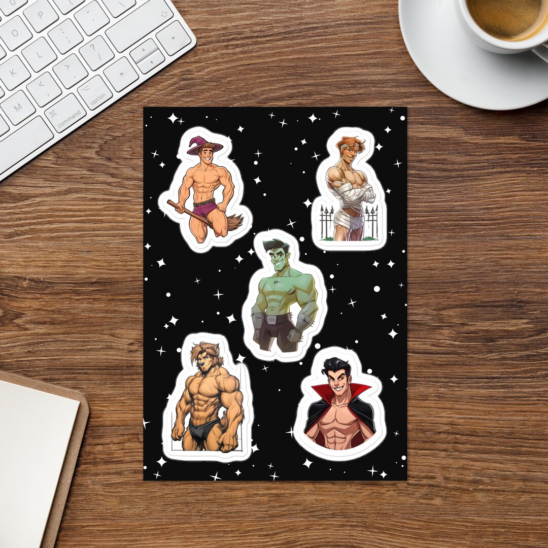 Halloween Hunk Sticker Set – Sexy Monster Mash Vinyl Stickers ...