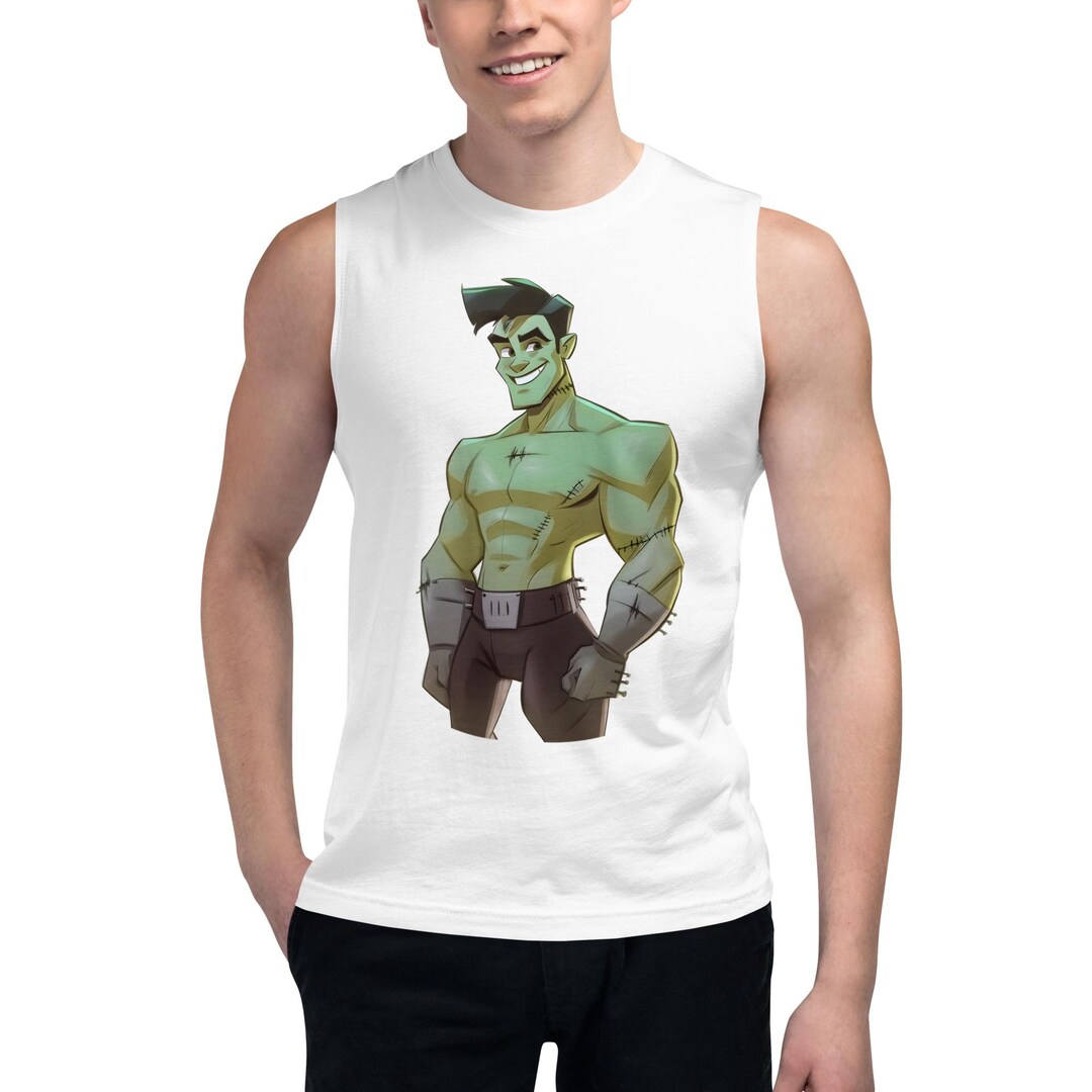 Frankenstein Monster Adam Halloween Muscle Shirt Hunky Reanimated ...