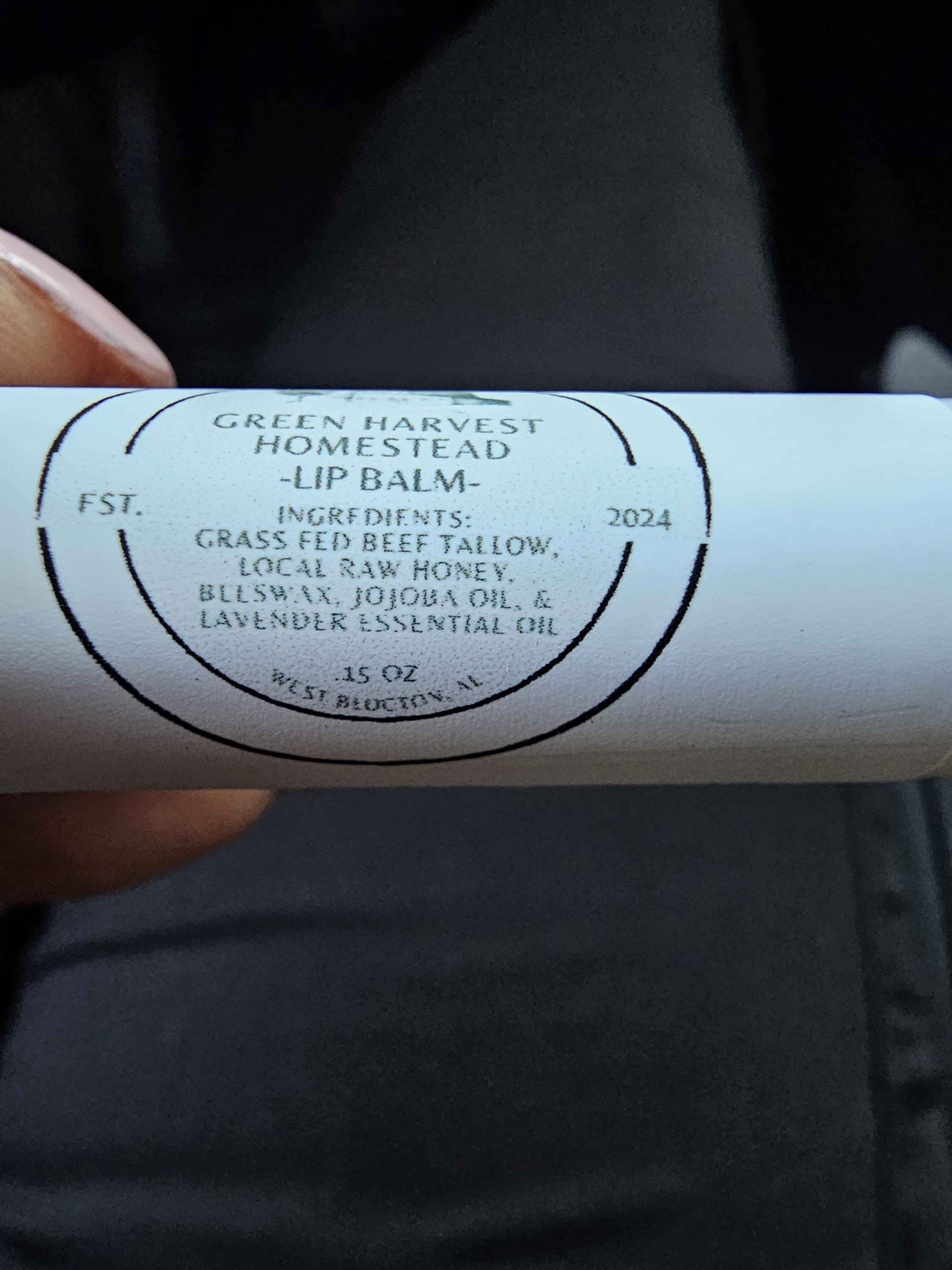 Tallow & Honey Lip Balm- 100% Grass Fed/finished Tallow and Local Raw ...
