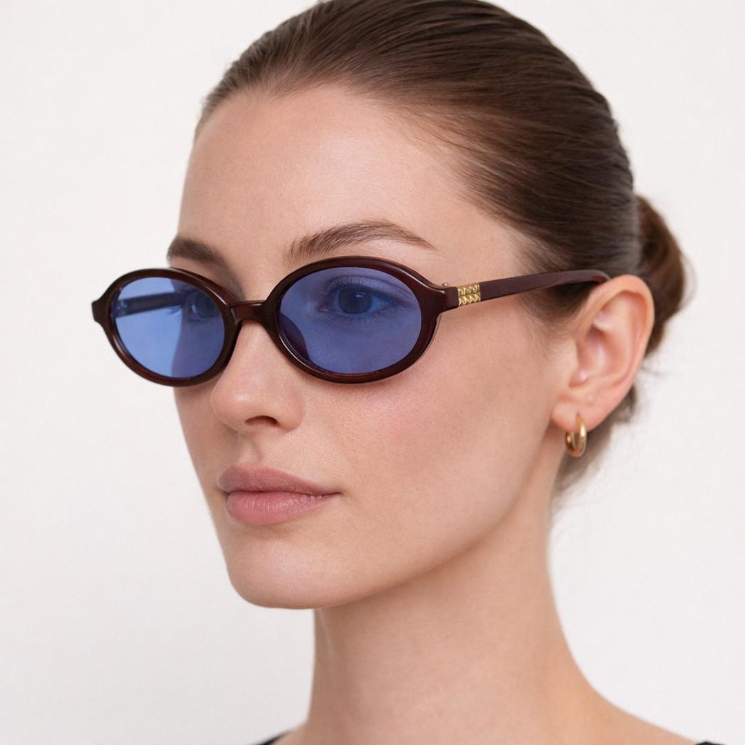 Women's Oval Shape Sunglasses V5662AG - Etsy