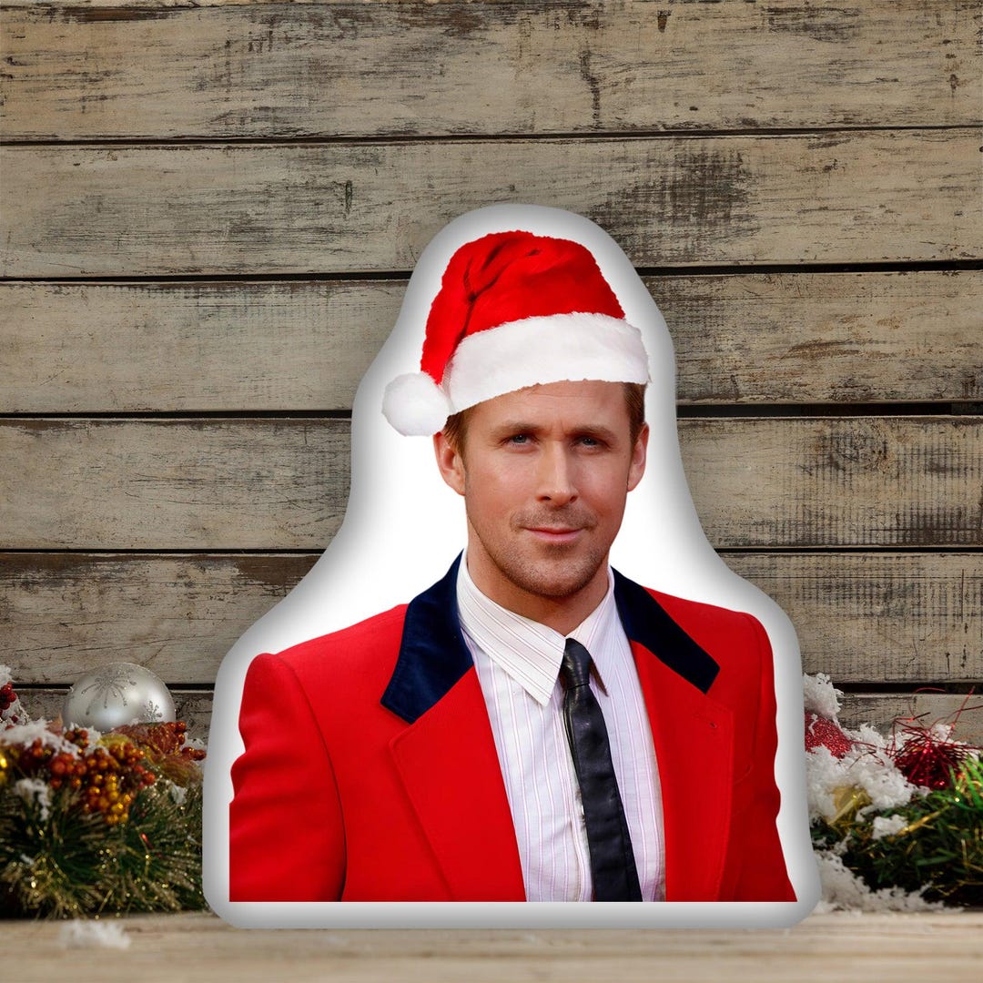 Ryan Gosling Christmas Pillow, A Festive Touch With Hollywood Flair - Etsy