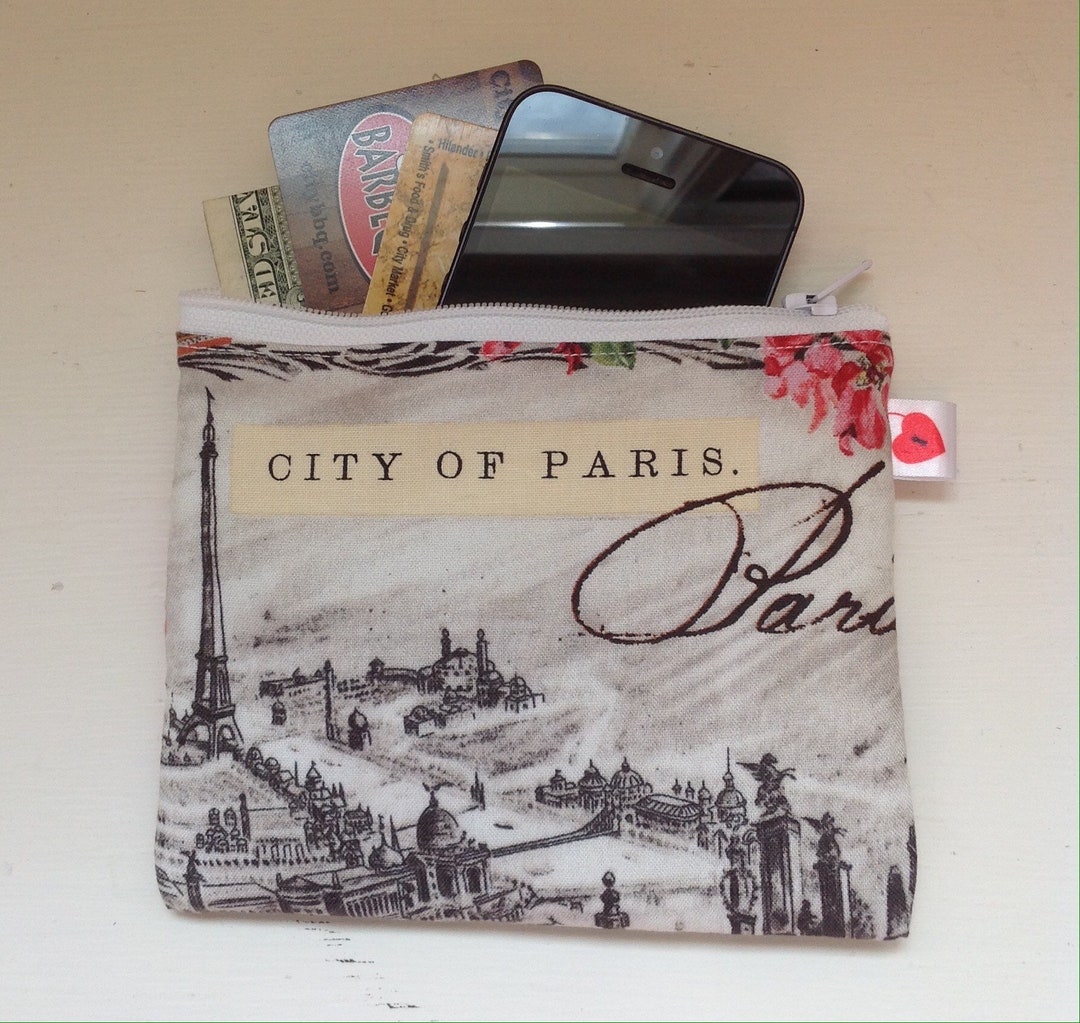 Designer Paris Love Roses French Coin Purse Wallet Business Cards - Etsy