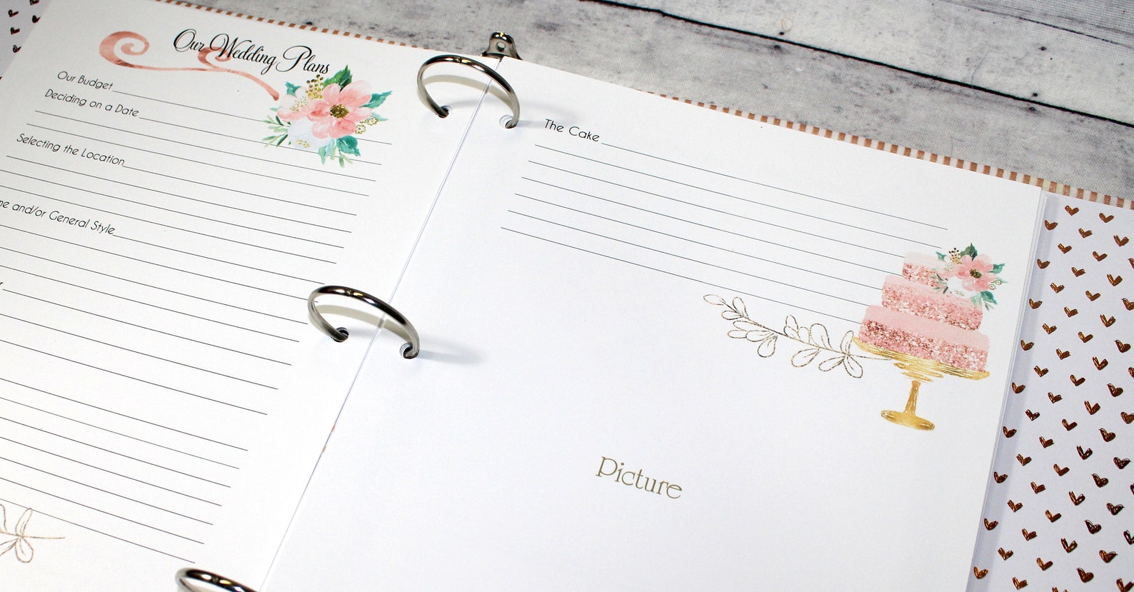 Wedding Memory Book Wedding Scrapbook Rose Gold Wedding - Etsy