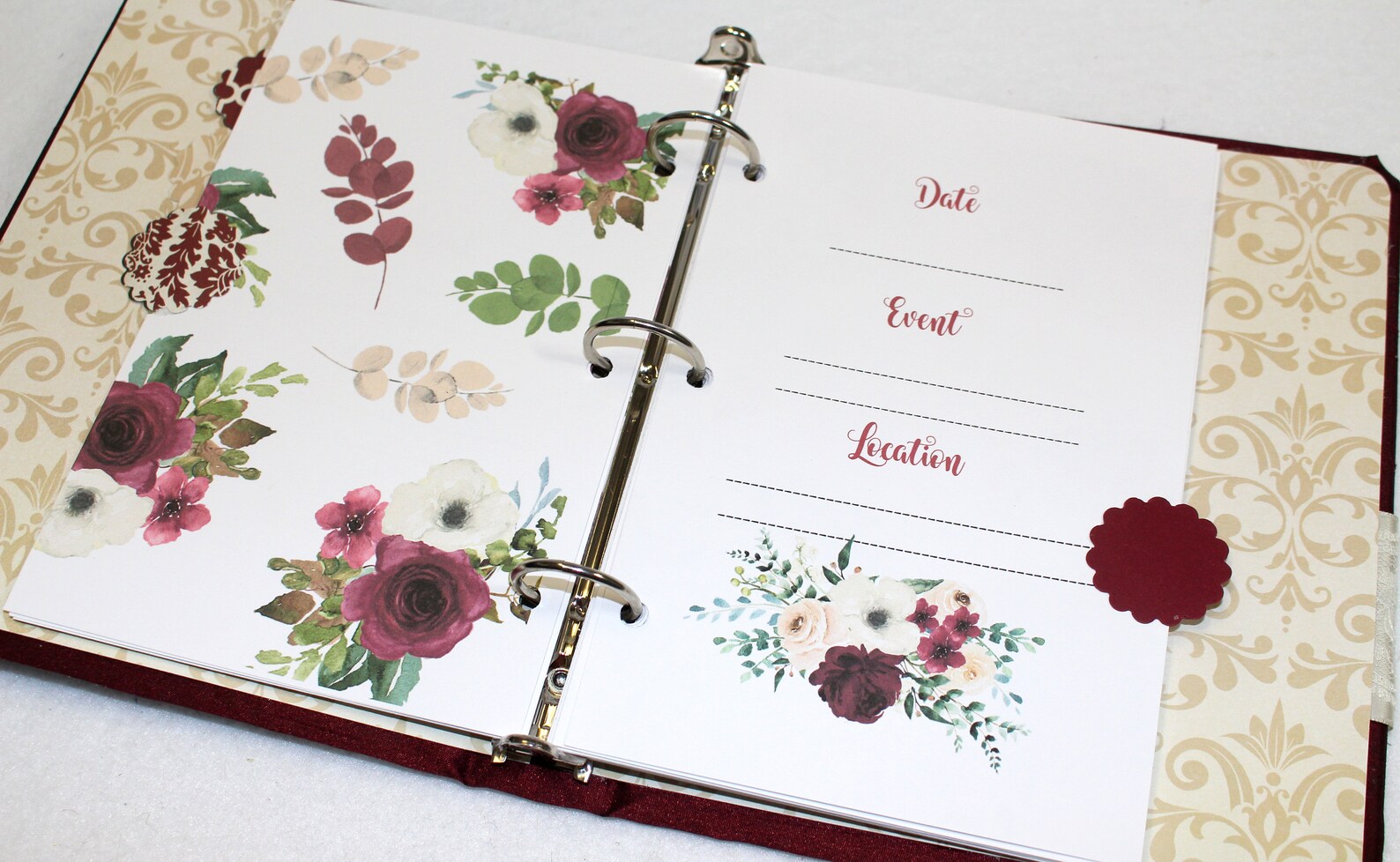 Gift Log, Gift Recording Book, Burgundy Bridal Shower Book, Bridal ...
