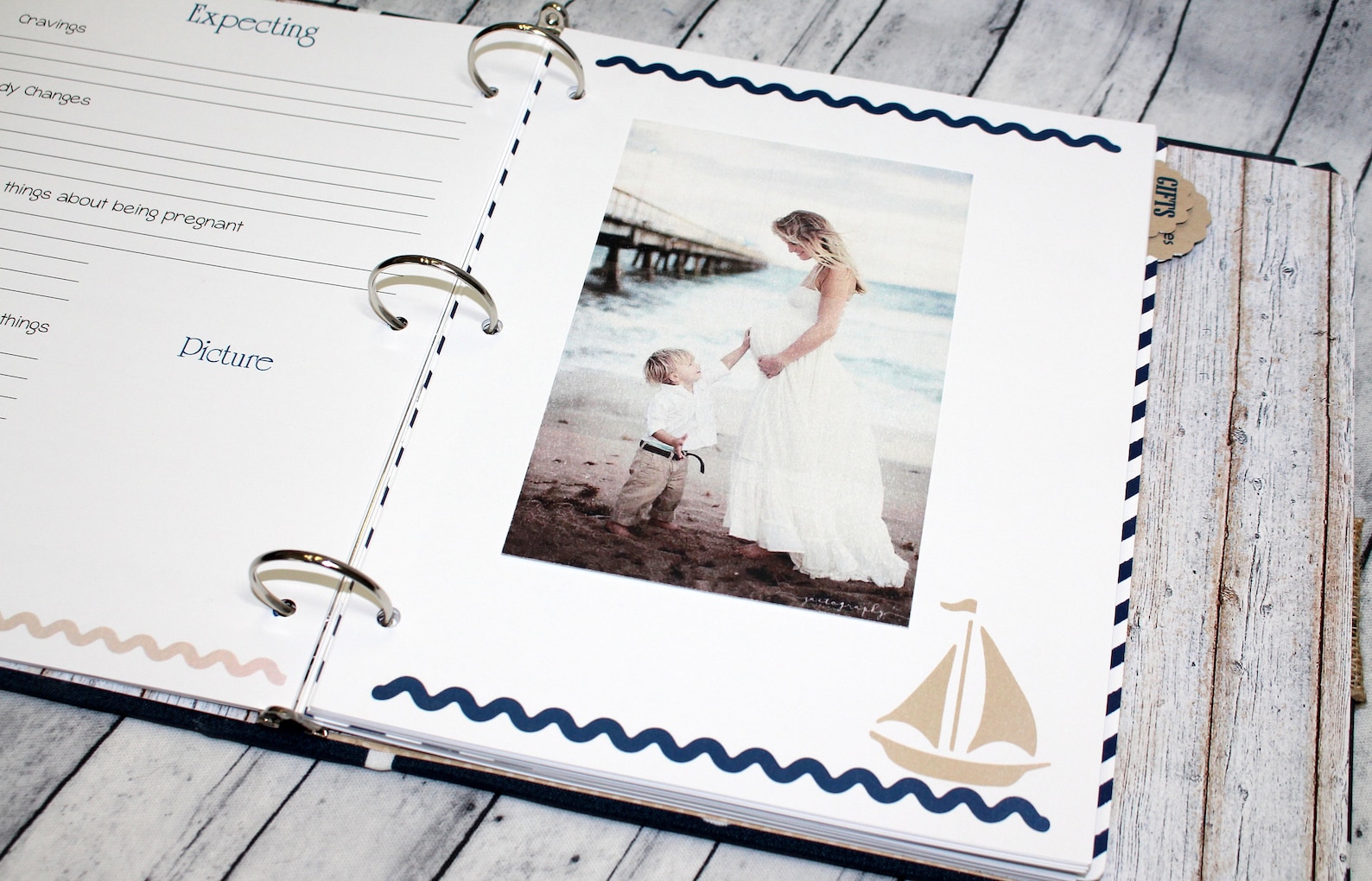 Baby Book Boy Baby Memory Book Nautical Baby Book | Etsy