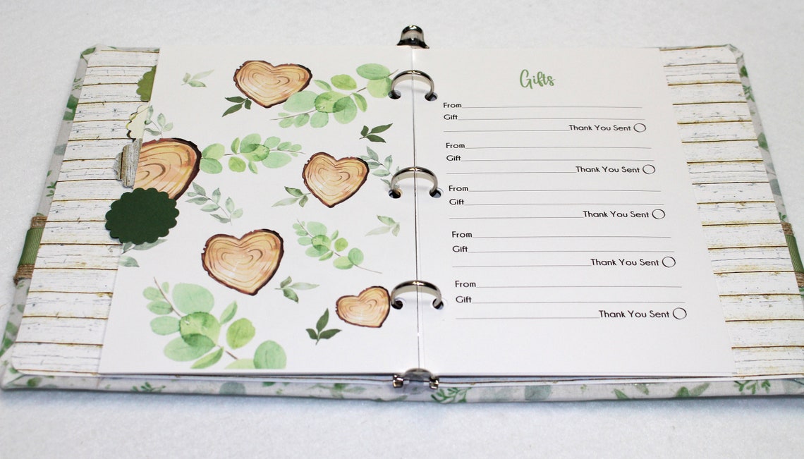 Bridal Shower Gift Log Wedding Gift Book Rustic Bridal - Etsy