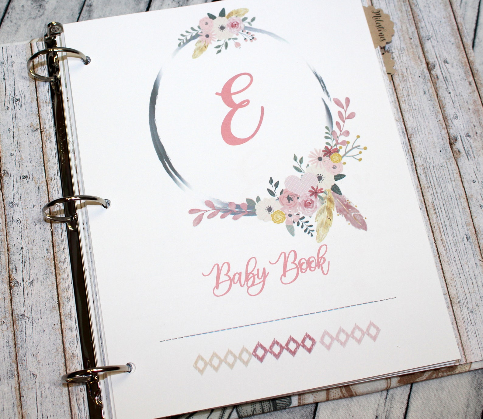 Baby Memory Book Girl Baby Book Girl Rustic Baby Book | Etsy