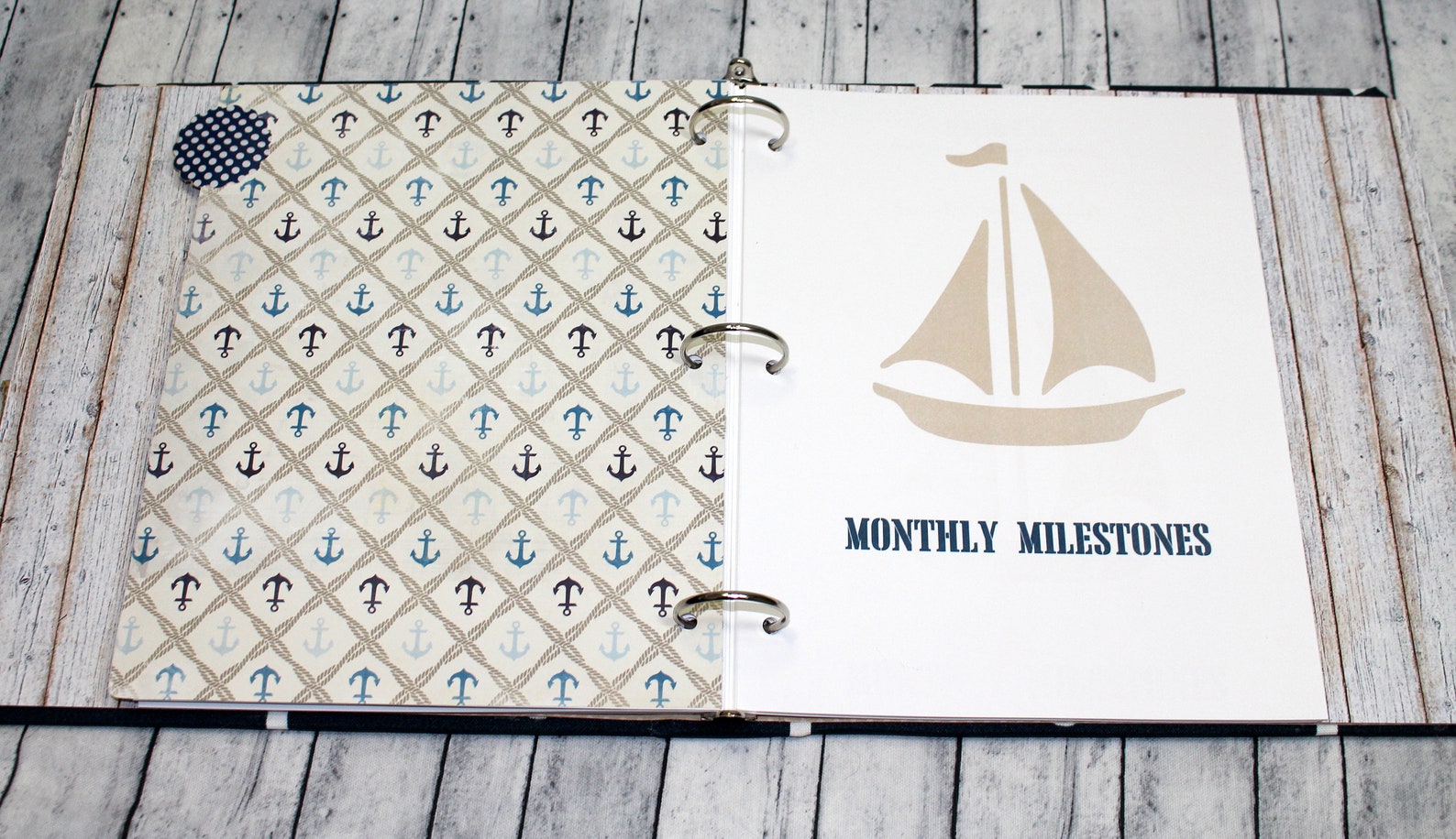 Baby Book Boy Baby Memory Book Nautical Baby Book | Etsy