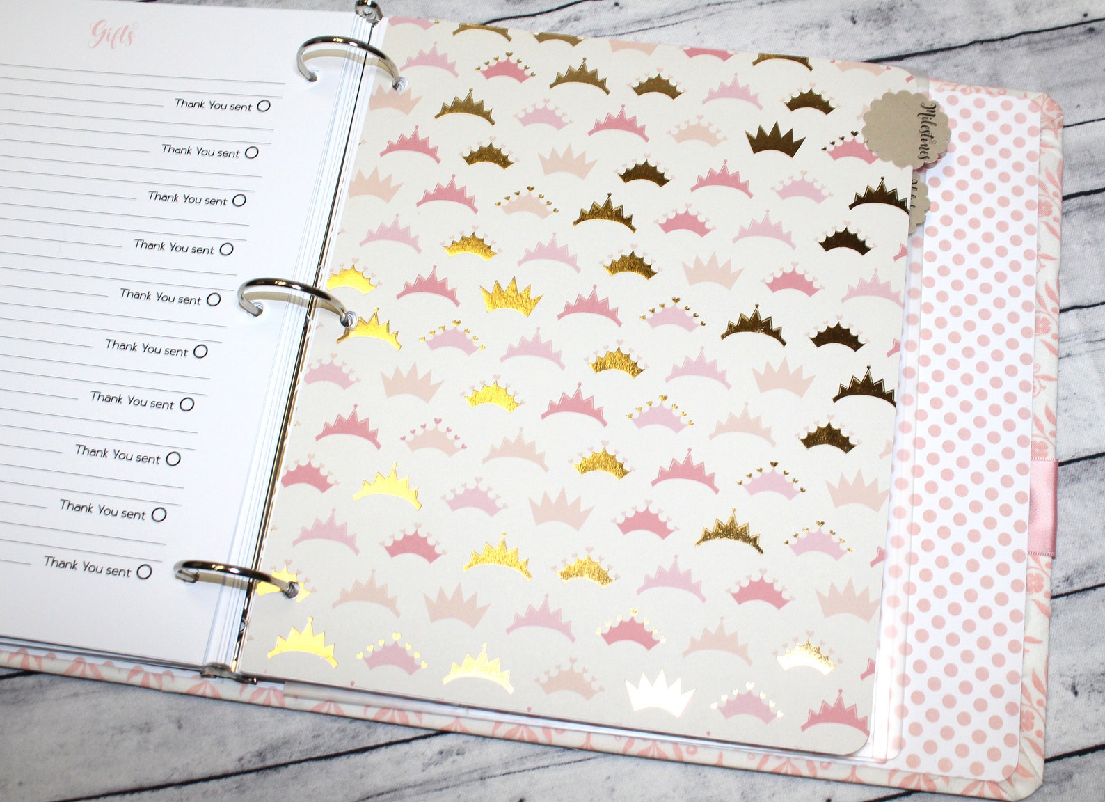 Baby Memory Book Baby Book Girl Princess Baby Book Pink and | Etsy