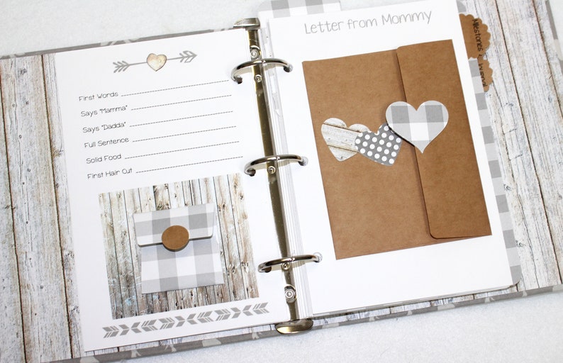 Baby Journal Baby Book Boy Baby Memory Book Boy Rustic Baby - Etsy