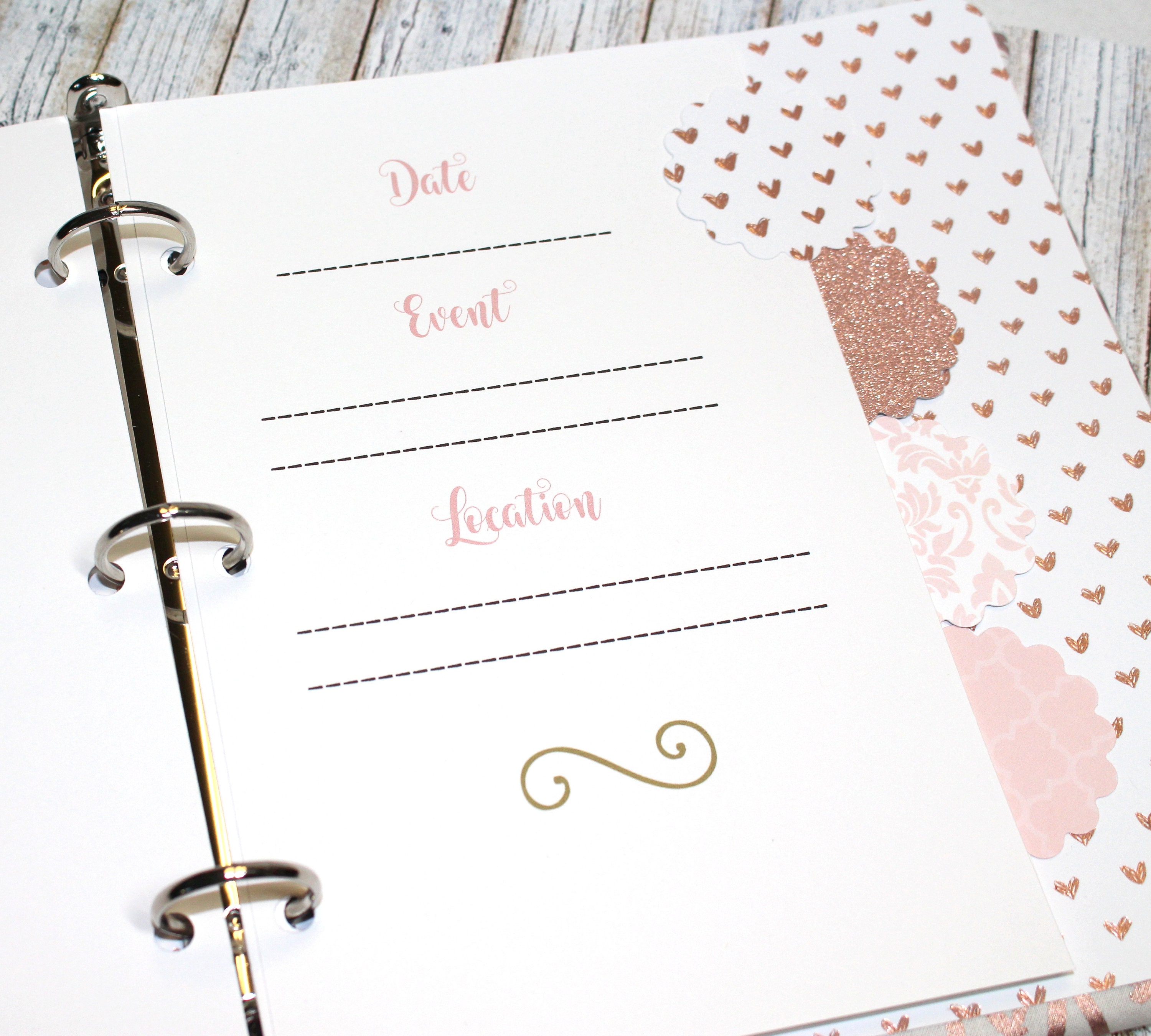 Gift Log, Gift Recording Book, Rose Gold Bridal Shower, Wedding Gift ...