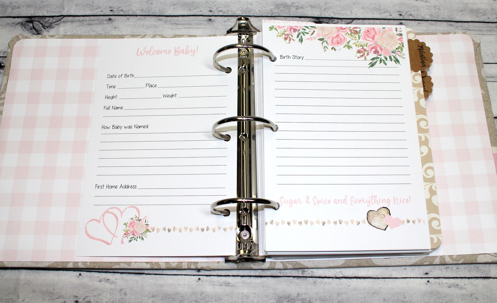 BABY Journal Baby Memory Book Baby Girl Baby Book Milestone | Etsy