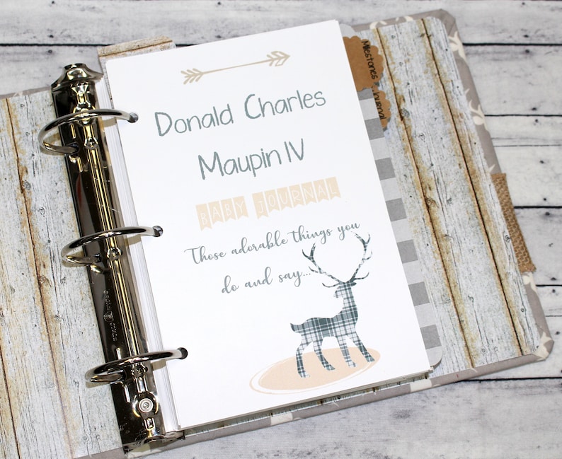 Baby Journal Baby Book Boy Baby Memory Book Boy Rustic Baby | Etsy