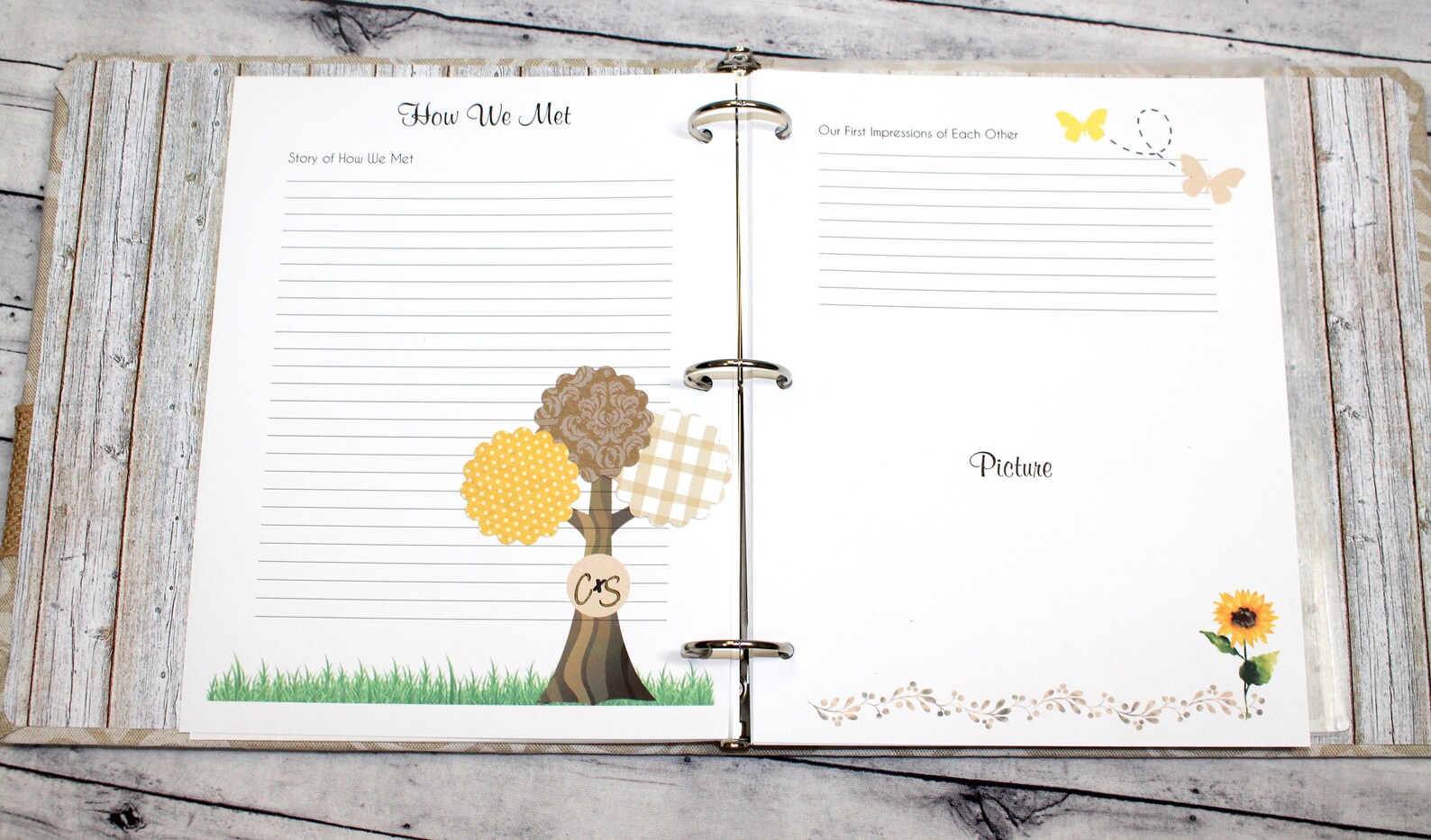 Wedding Memory Book Sunflower Wedding Wedding Guest Book and | Etsy