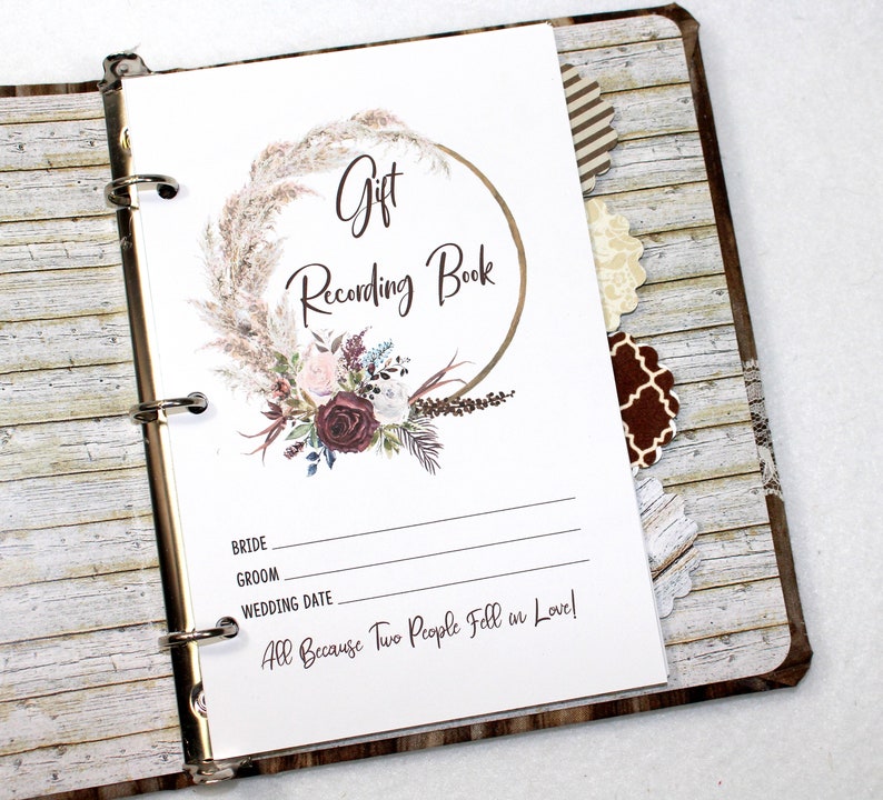 Bridal Shower Gift Log, Wedding Gift Log, Bridal Shower Guest Book ...