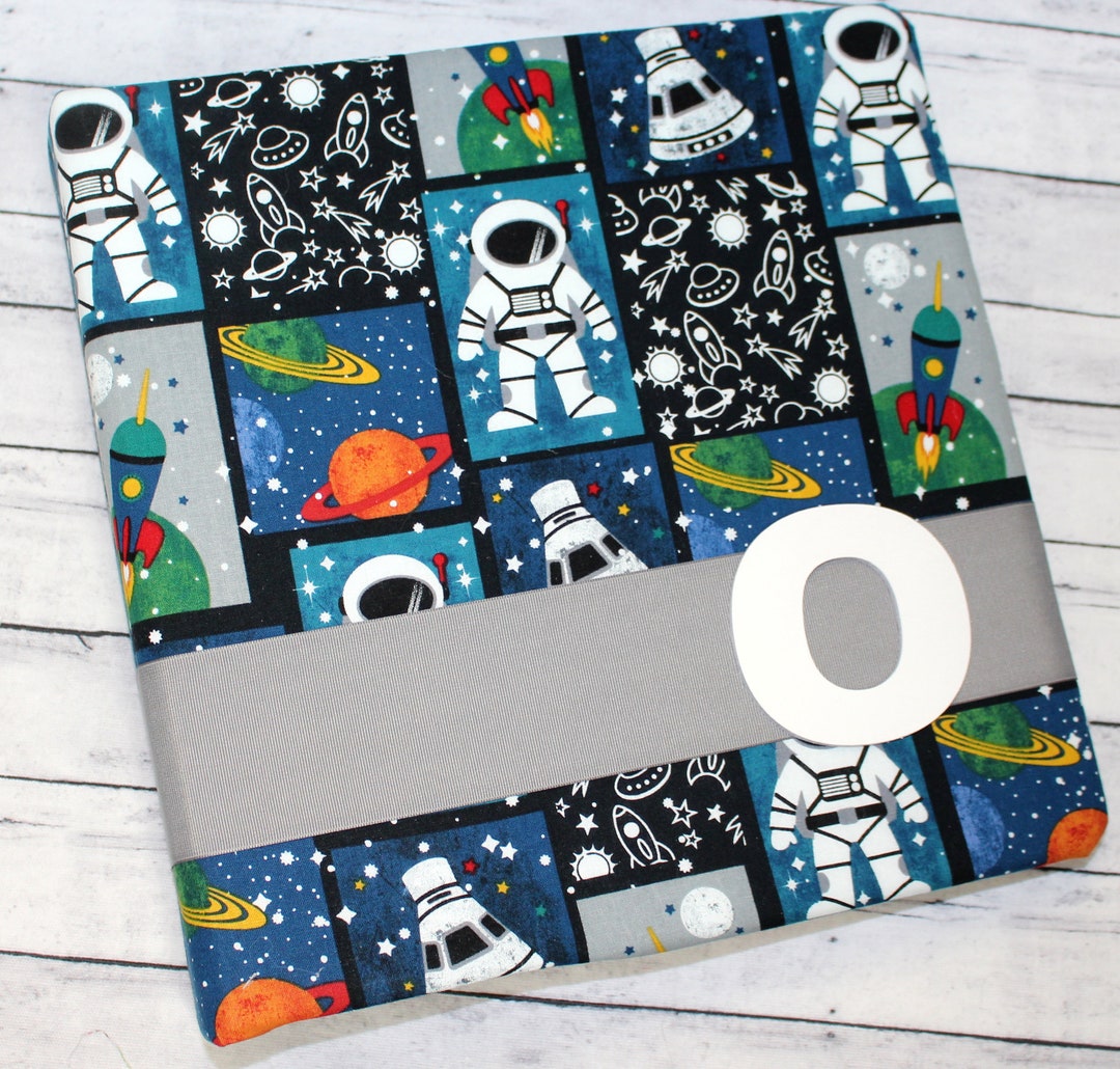 Baby Memory Book, Baby Book Boy, Outer Space Baby Book, Astronaut, Baby ...