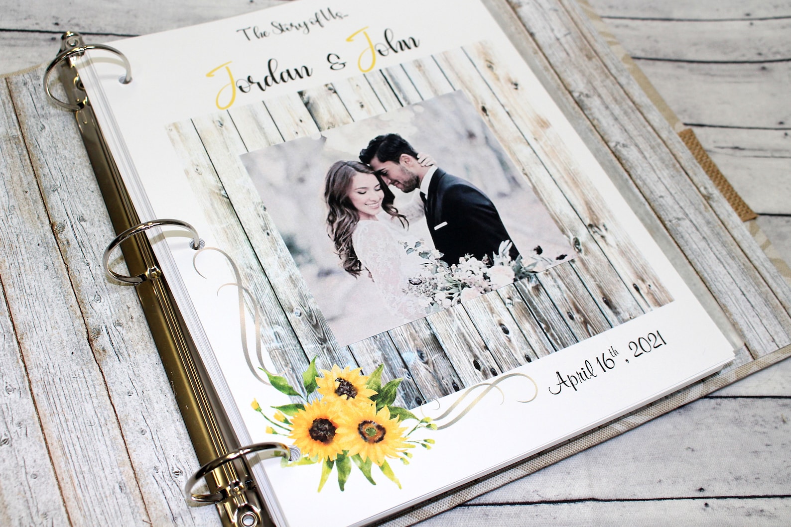 Wedding Memory Book Sunflower Wedding Wedding Guest Book and | Etsy