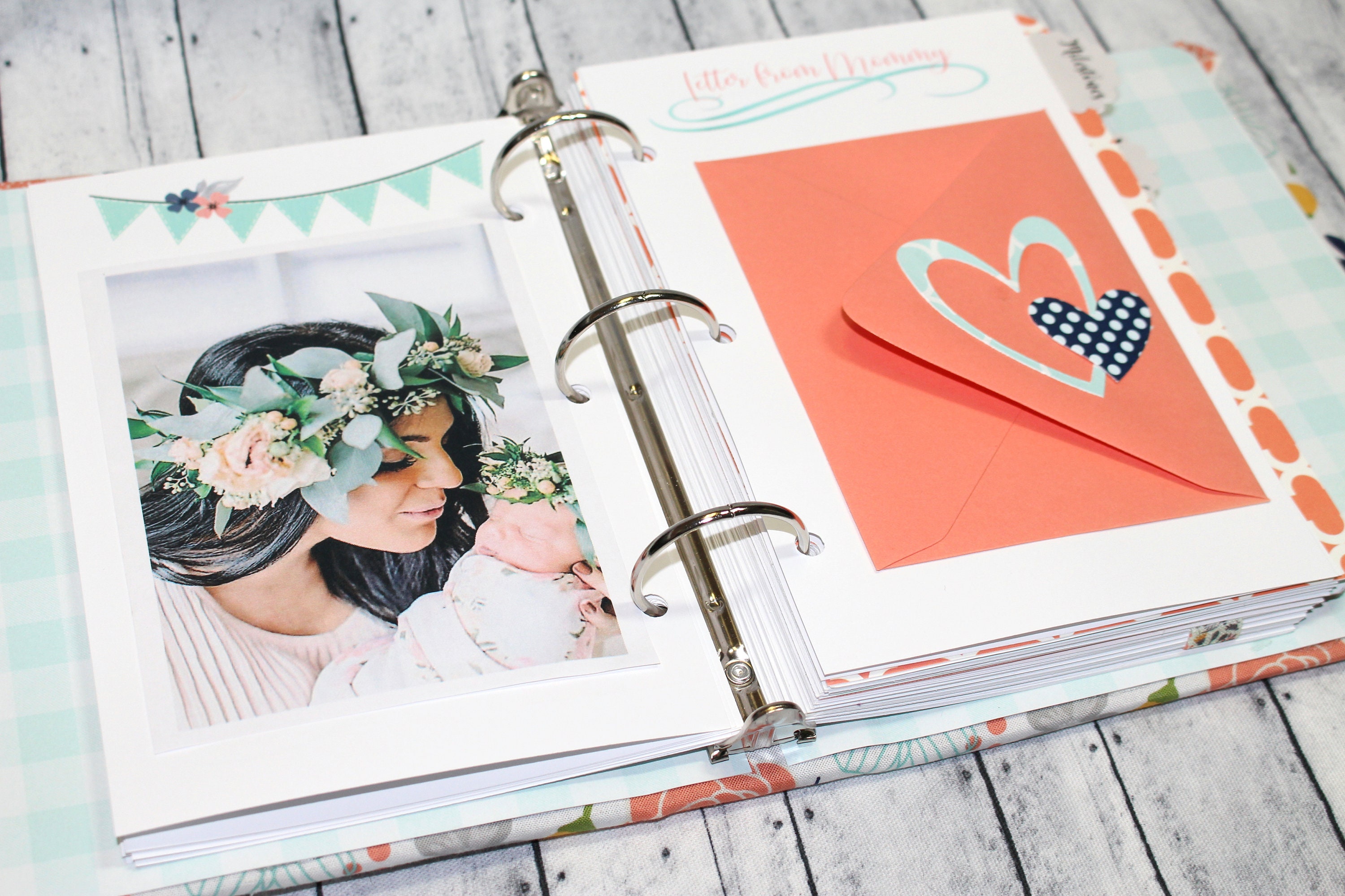 BABY Journal Baby Memory Book Baby Girl Baby Book Coral | Etsy