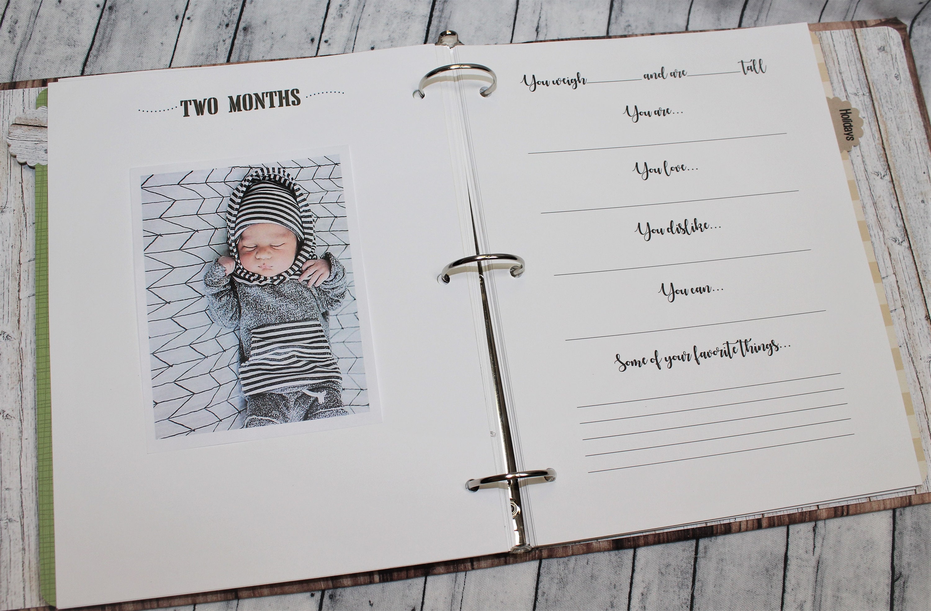 Baby Memory Book Baby Book Boy Woodland Baby Book Rustic | Etsy