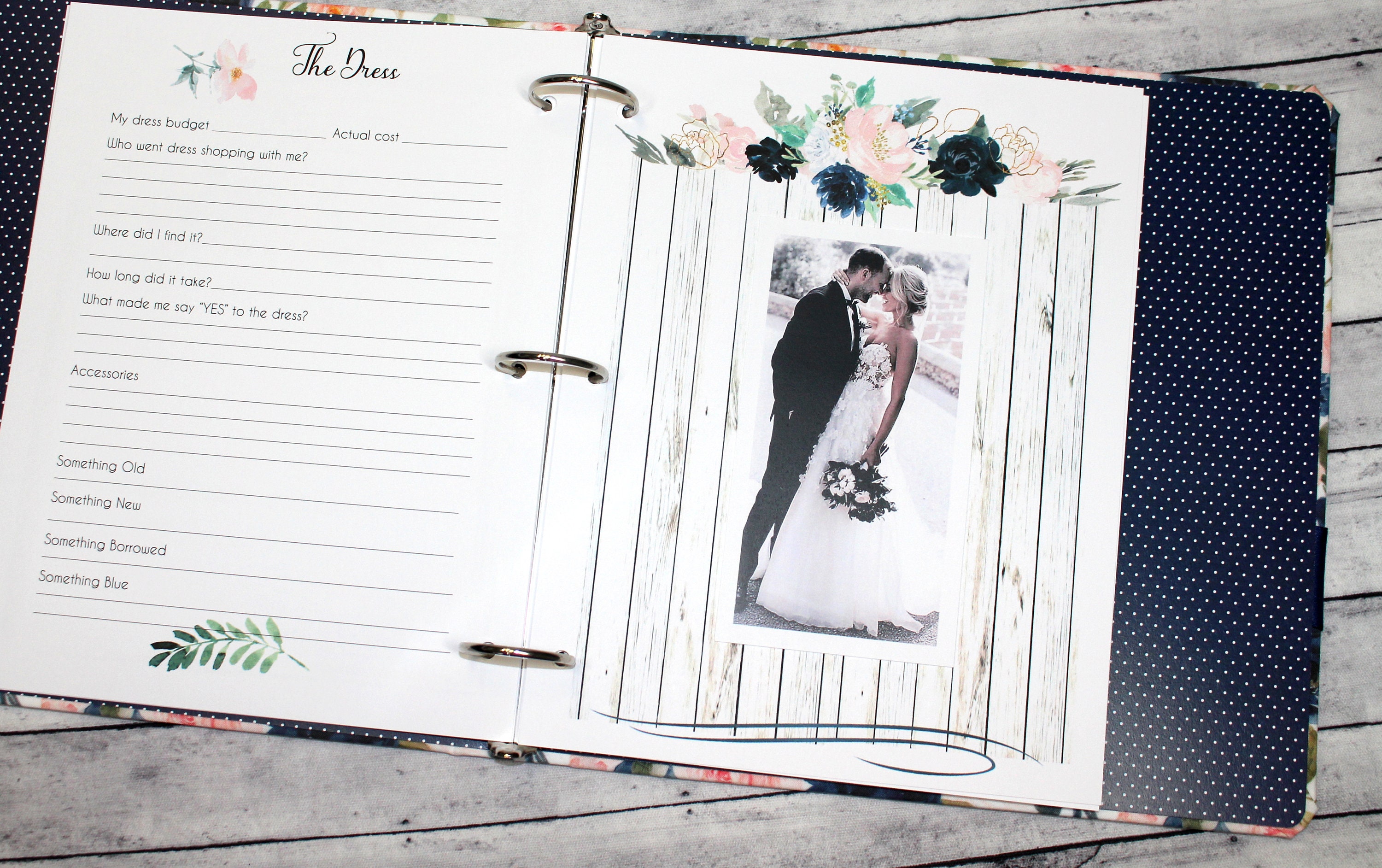 Wedding Memory Book Blush and Navy Memory Book Blush and | Etsy