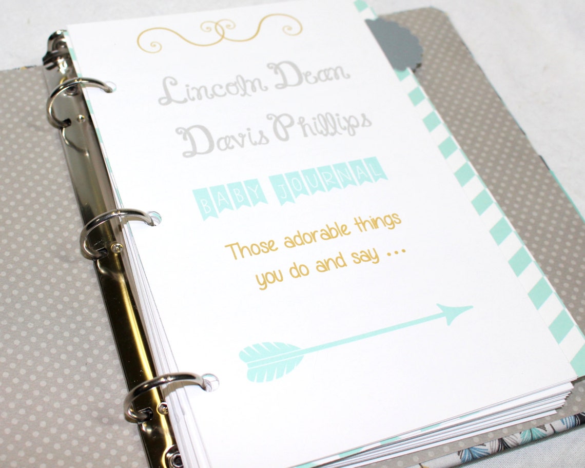 Baby Journal Baby Memory Book Baby Boy Baby Book Tribal | Etsy