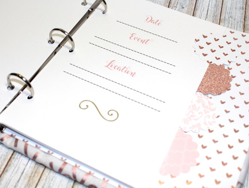 Gift Log, Gift Recording Book, Rose Gold Bridal Shower, Wedding Gift ...