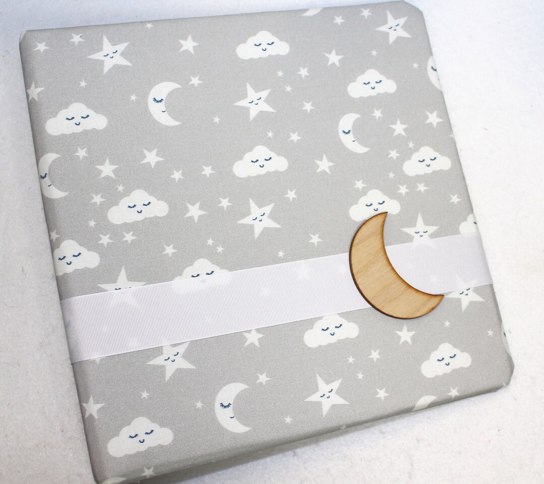 Baby Memory Book, Moon and Stars Baby Book, Baby Book Binder, Baby ...
