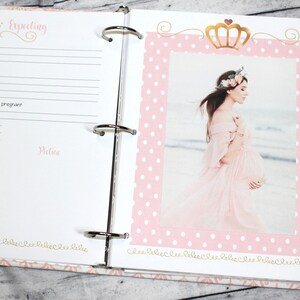 Baby Memory Book, Baby Book Girl, Princess Baby Book, Pink and Gold ...