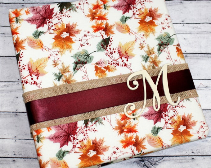 Wedding MEMORY Book, Wedding Scrapbook, Fall Wedding Album, Guest Book ...