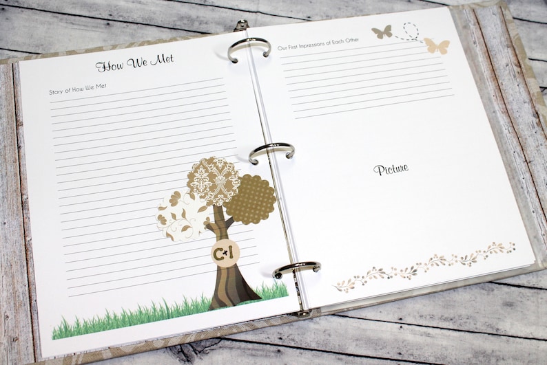 Rustic Wedding Scrapbook, Wedding Memory Book, Wedding Keepsake Book ...