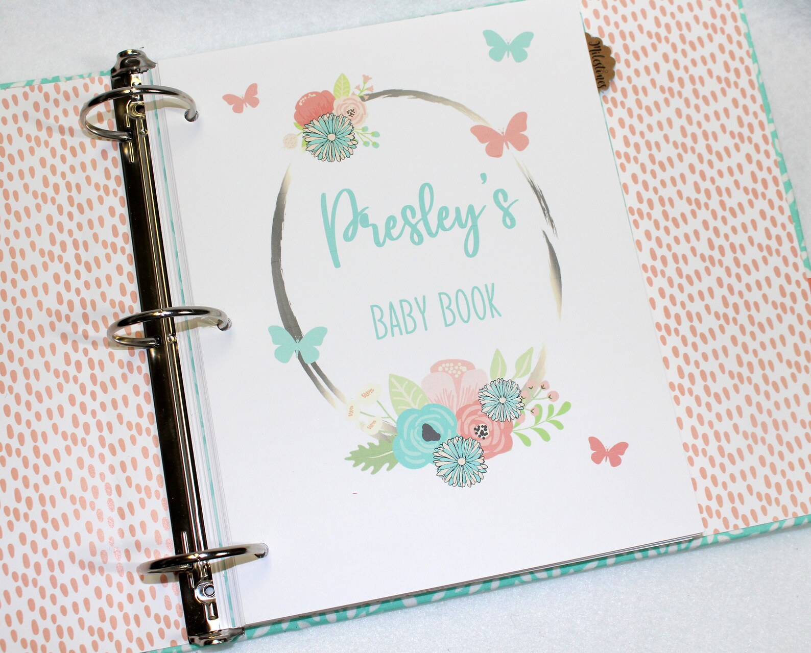 Baby Memory Book Baby Book Girl Floral Baby Book Blush - Etsy
