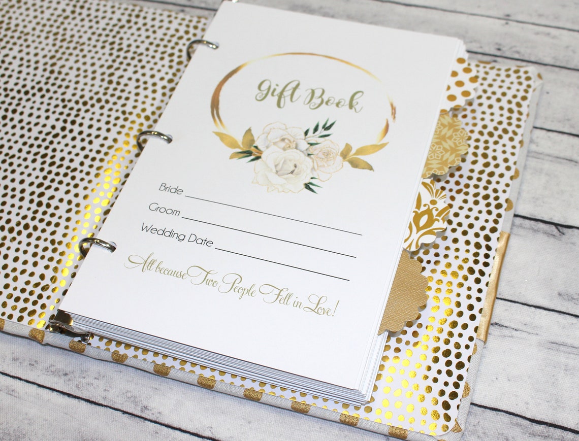 Gift Log, Gift Recording Book, Bridal Shower Gift Recording Book ...