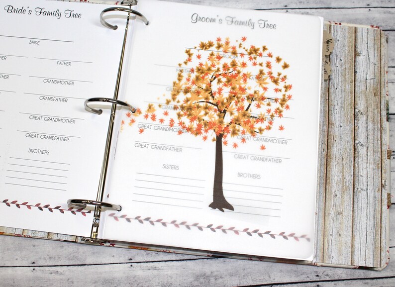 Wedding MEMORY Book Wedding Scrapbook Fall Wedding Album - Etsy