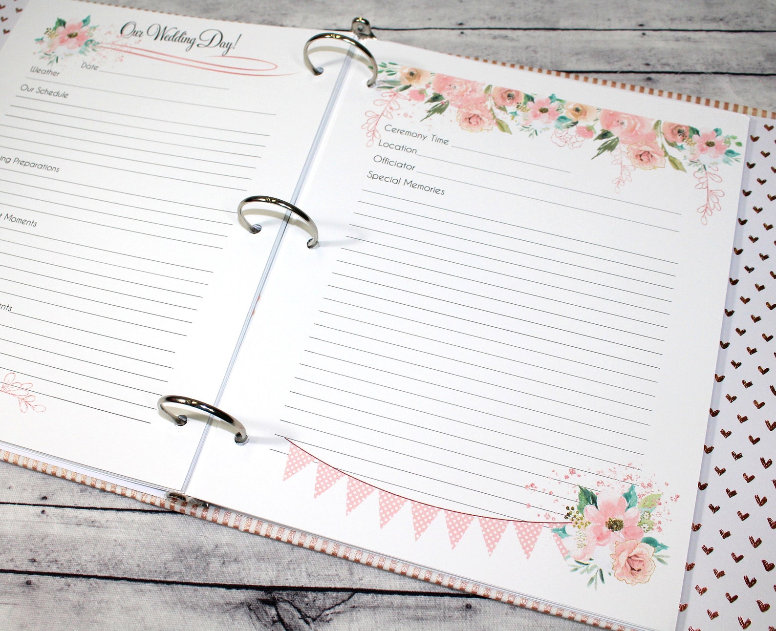 Wedding Memory Book Wedding Scrapbook Rose Gold Wedding - Etsy