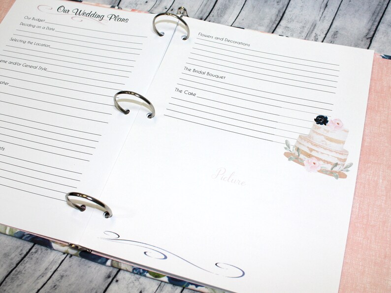 Wedding Memory Book Blush and Navy Memory Book Blush and | Etsy