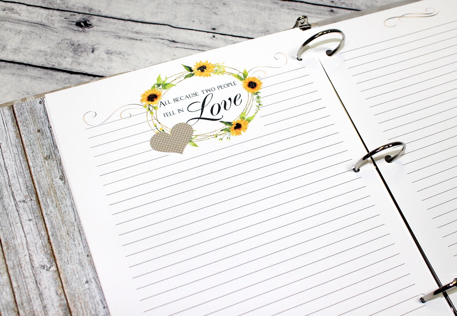 Wedding Memory Book Sunflower Wedding Wedding Guest Book and | Etsy