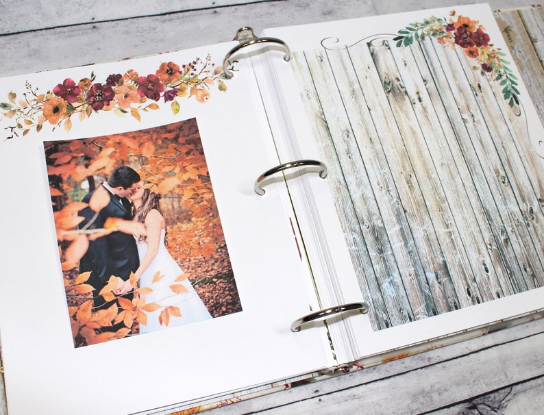Wedding MEMORY Book Wedding Scrapbook Fall Wedding Album | Etsy