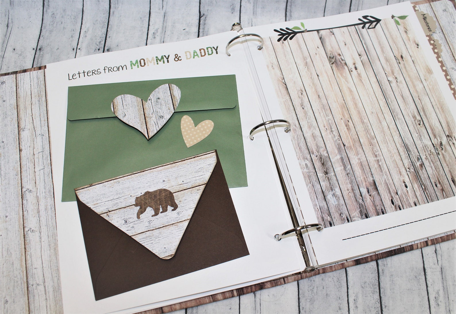 Baby Memory Book Baby Book Boy Woodland Baby Book Rustic | Etsy