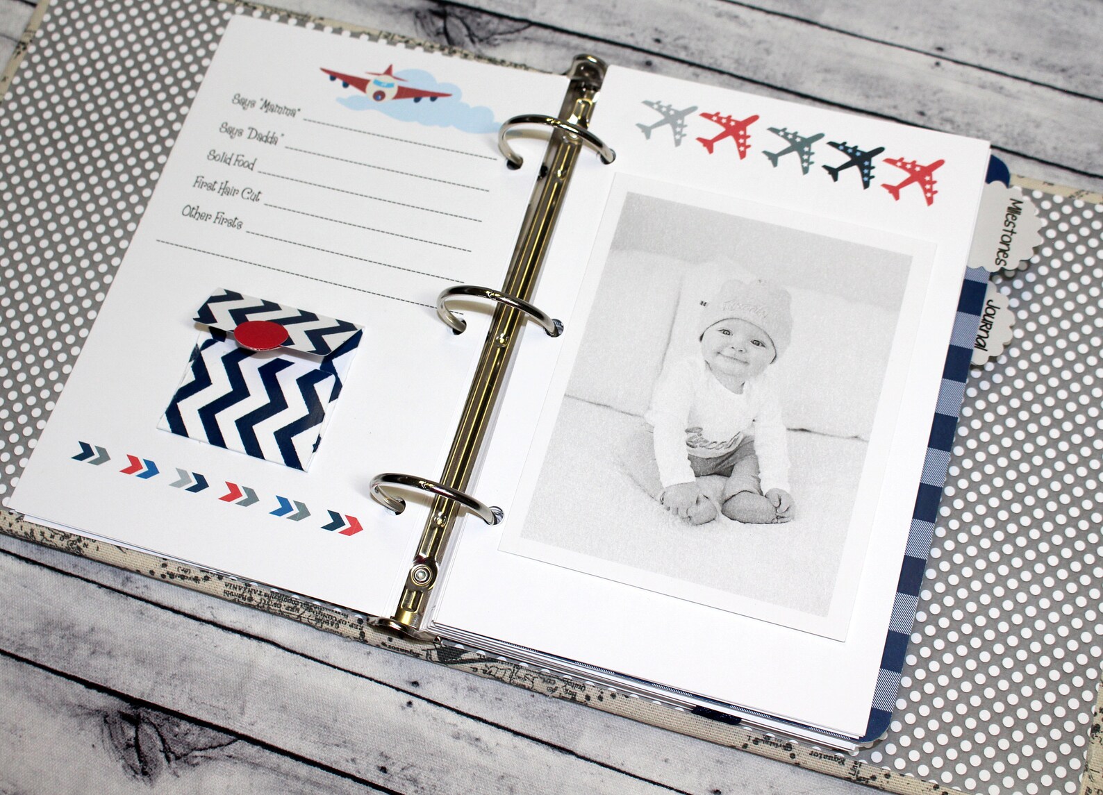 BABY Journal Baby Memory Book Monthly Milestones Baby Boy | Etsy