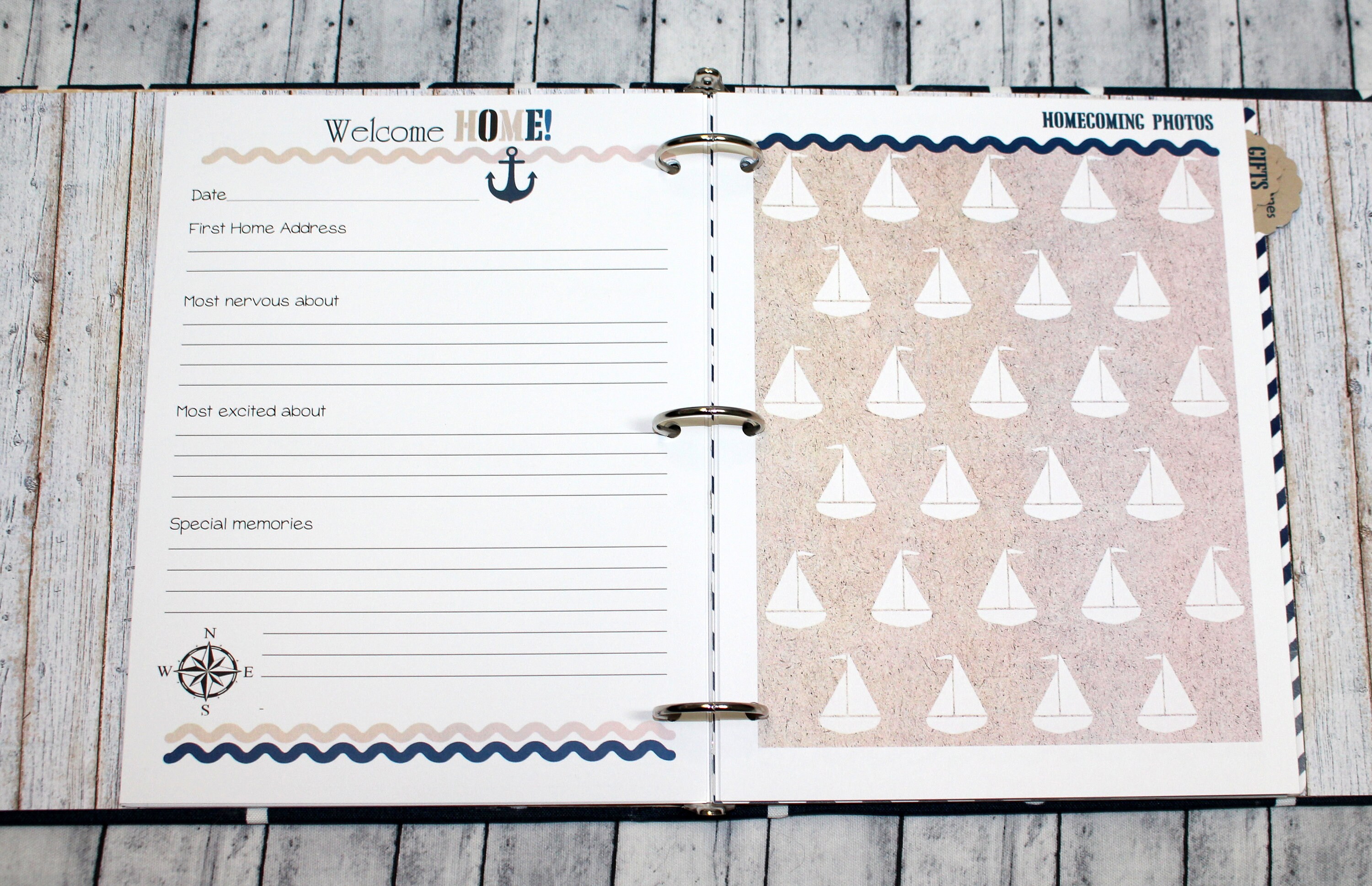 Baby Book Boy Baby Memory Book Nautical Baby Book | Etsy