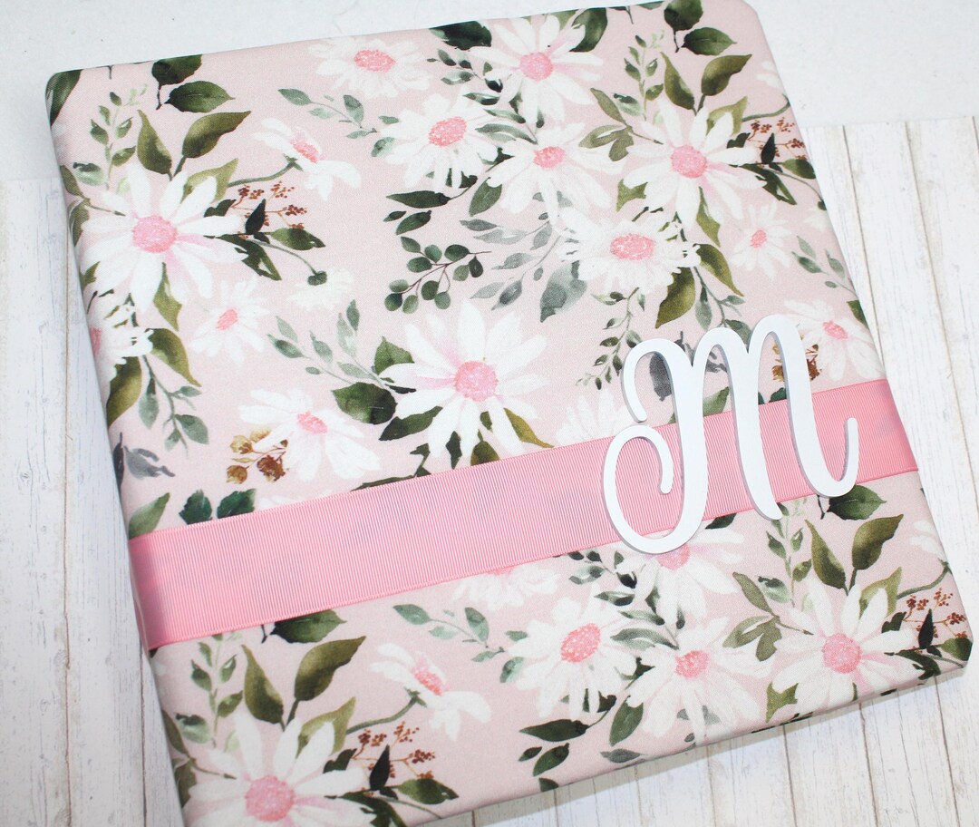 Baby Memory Book Girl, Baby Book Binder, Baby Book Girl, Pink Floral ...