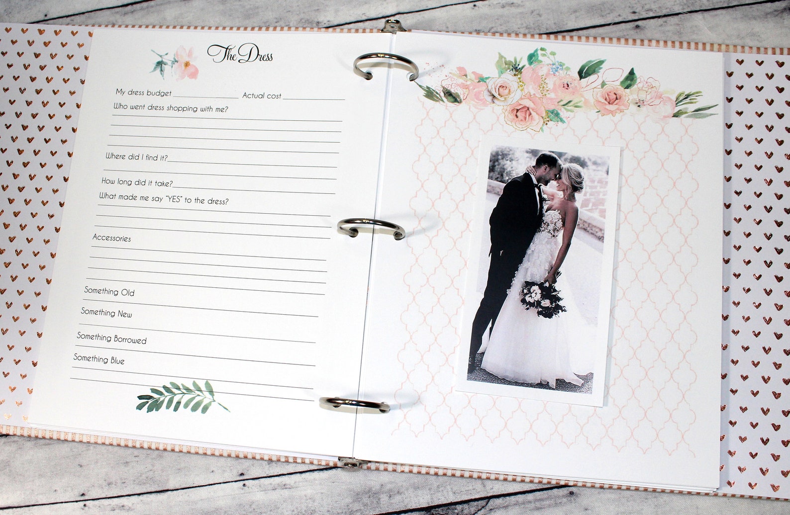 Wedding Memory Book Wedding Scrapbook Rose Gold Wedding - Etsy